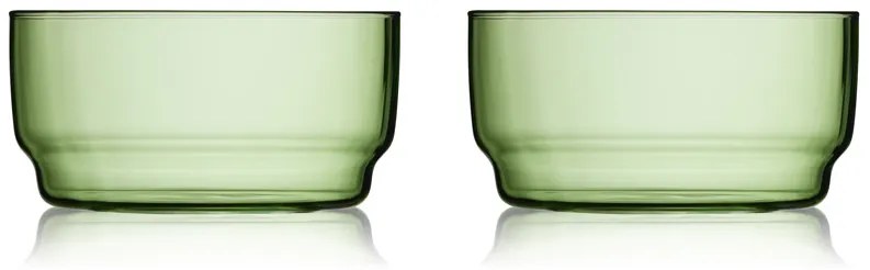 Lyngby Glas Sada skleněných misek Torino 12 cm (2 ks) Green