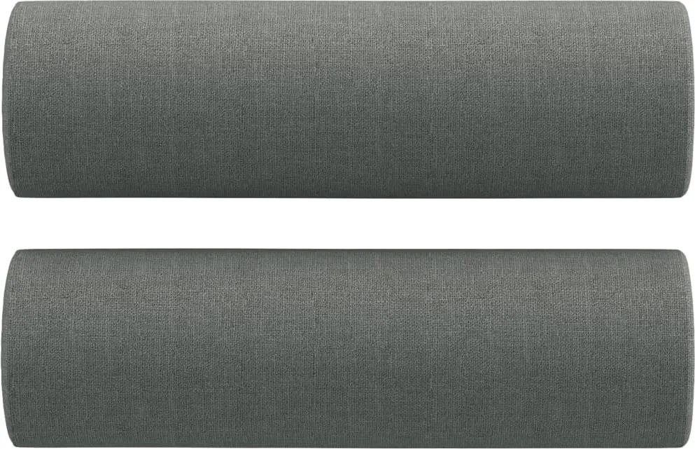 3dílná sedací souprava s polštáři tmavě šedá textil 3201859