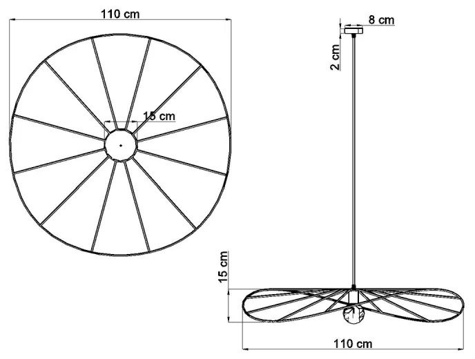 ESKOLA 110 Závěsné světlo, černá TH.011CZ - Sollux