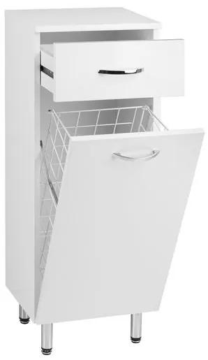 EBS K-Plus Skříňka spodní 35x88 cm, s košem na prádlo, bílá S_PLUSN35K