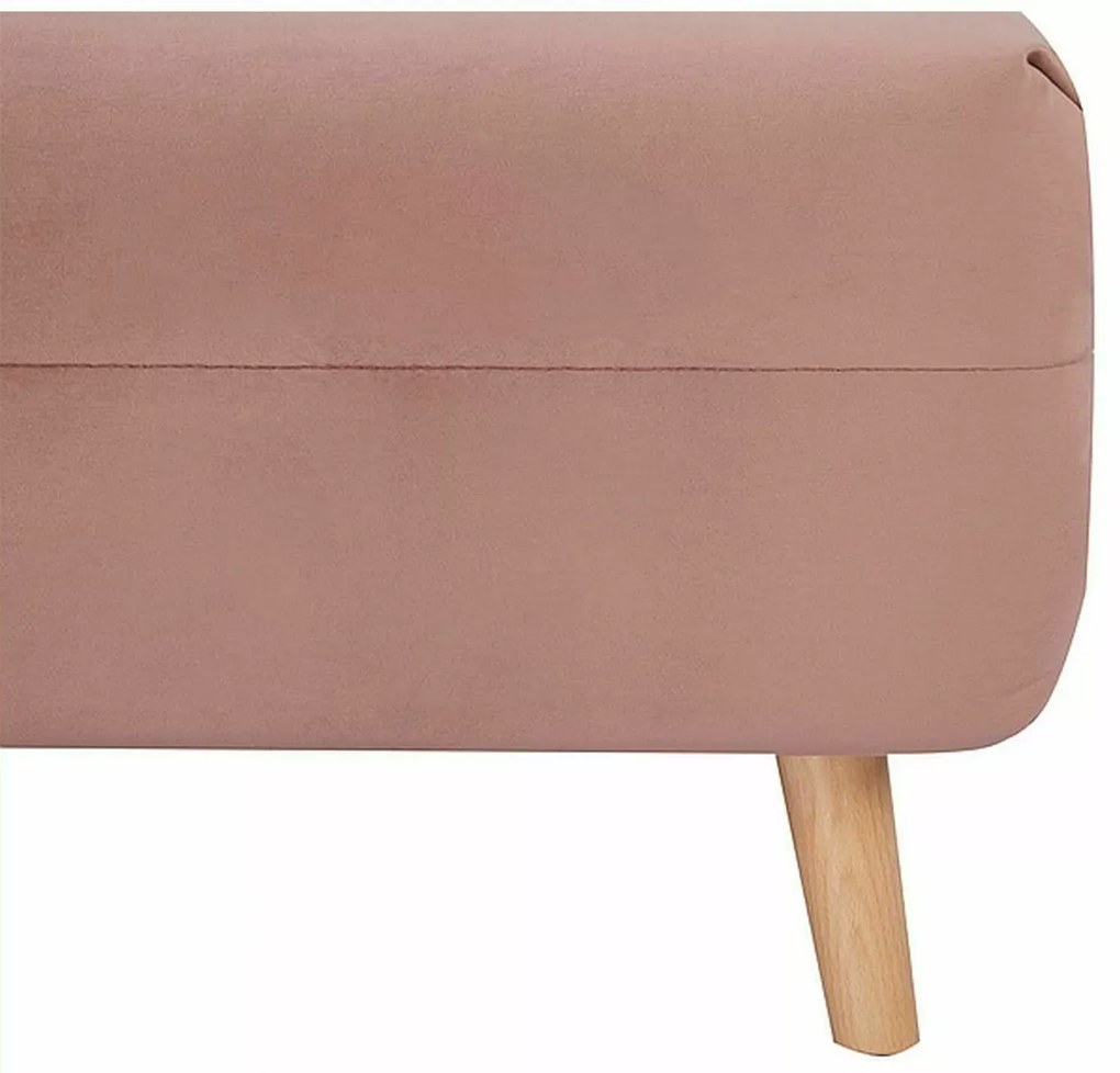 Růžové rozkládací křeslo SPIKE VELVET