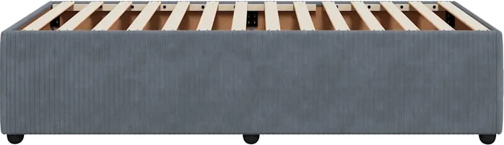 Rám postele bez matrace tmavě šedý 90 x 200 cm samet 3284983