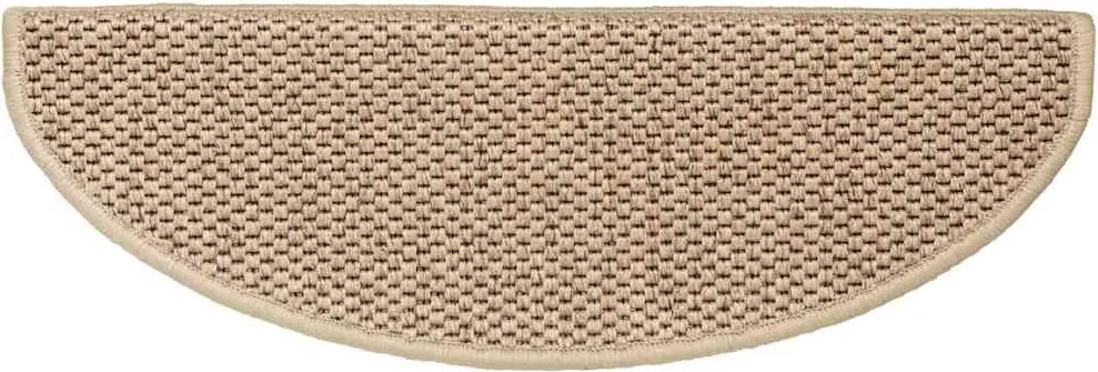 Samolepící nášlapy na schody vzhled sisal 15 ks 65x21x4 cm 326879