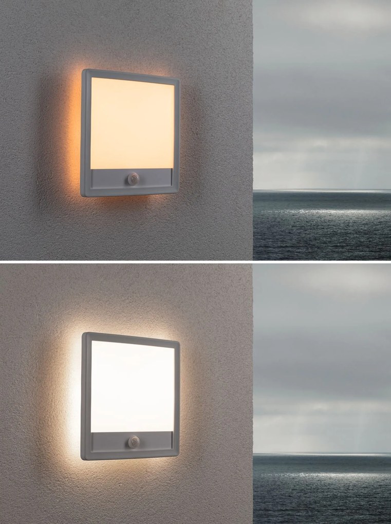 P 94707 LED venkovní panel Lamina Backlight pohybové čidlo neláká hmyz IP44 hranaté 250x47mm CCT 14W 230V bílá umělá hmota - PAULMANN