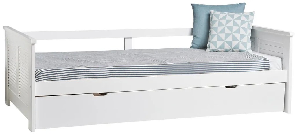 Bílá rozkládací postel Marckeric Maui, 90 x 190 cm