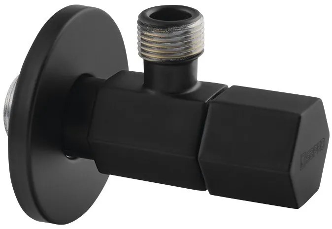 SAPHO - SPY rohový ventil s rozetou, 1/2'x 3/8' , černá mat PY58/15