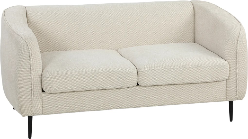 HOMCOM dvoumístná sametová pohovka, moderní obývací pohovka 160 cm, široké čalouněné sedadlo, tlustý polštář s kapslovými pružinami, béžová