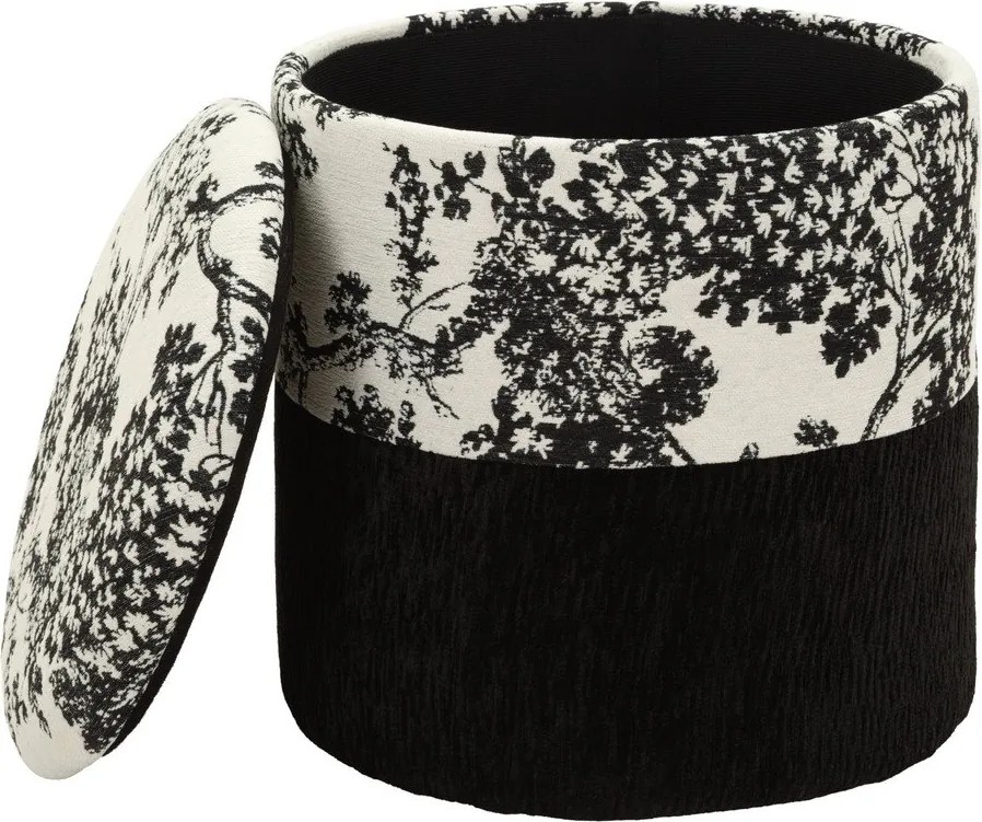 Černobílý taburet Oriental Style – Mauro Ferretti