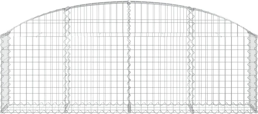 Klenutý gabionový koš 200 x 30 x 60/80 cm pozinkované železo 153463