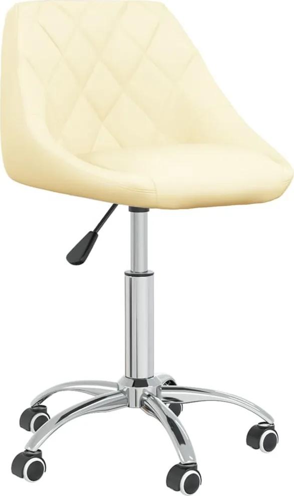 vidaXL Otočná jídelní židle umělá kůže [3088685] Barva: Bílá