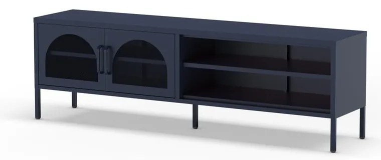 Tmavě modrý TV stolek 160x50 cm Diora – Marckeric