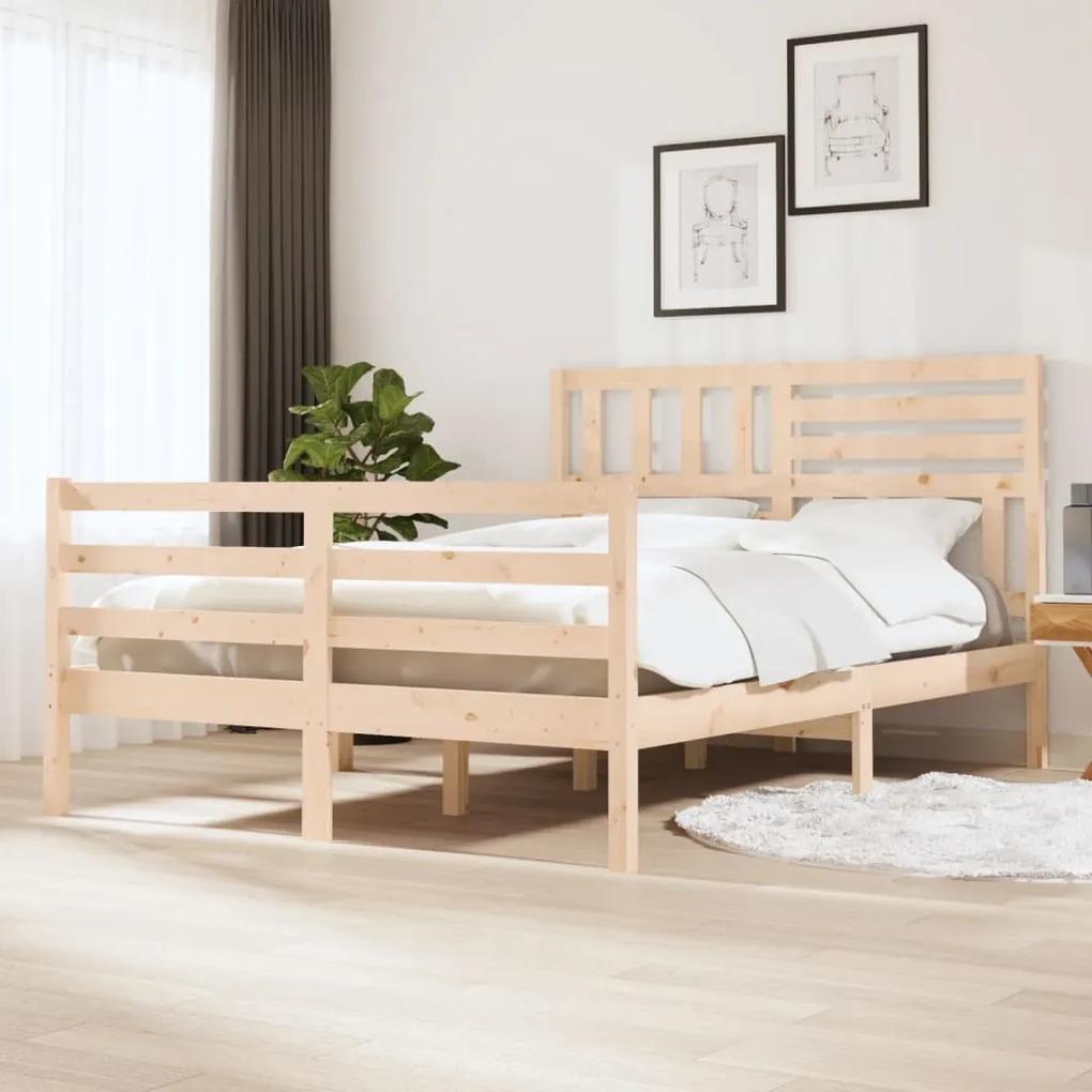 vidaXL Rám postele masivní dřevo 120 x 200 cm [3101085] Barva: Přírodní