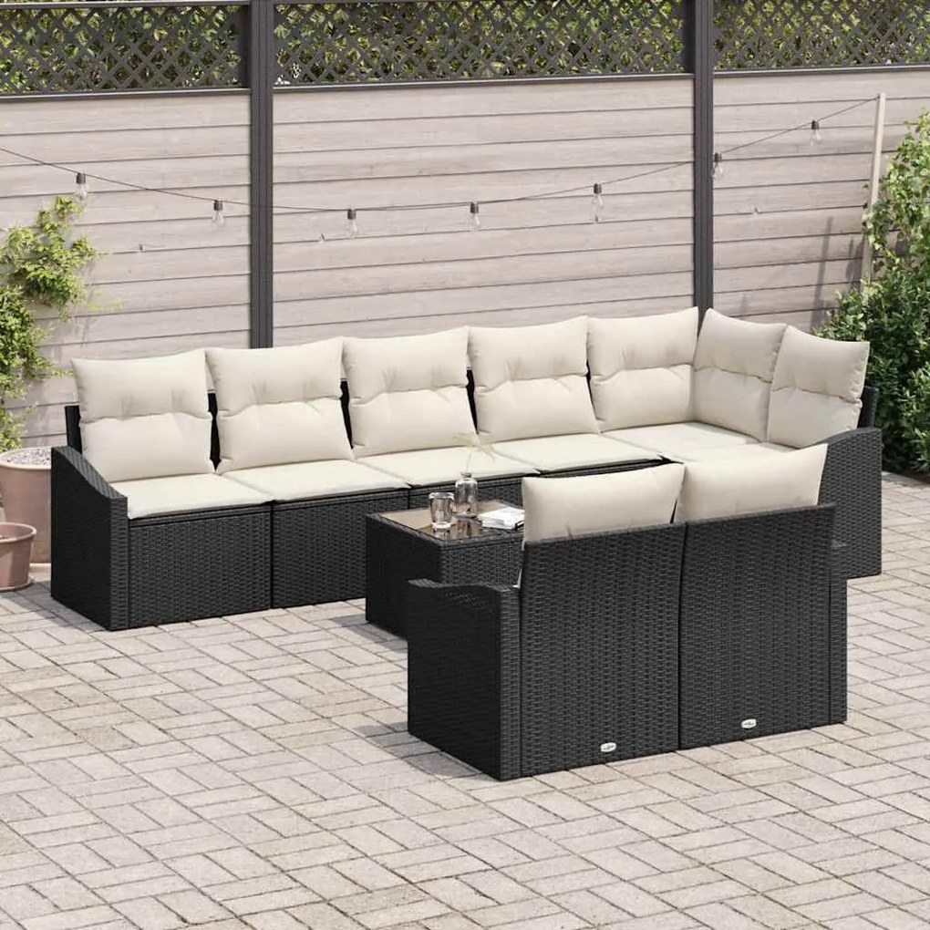 Set pohovek 9 ks Černá polyratan 3346777