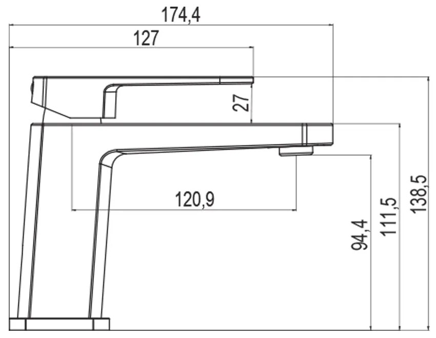 Mereo Mereo, Umyvadlová stojánková baterie, Mada, bez výpusti, chrom, s vyšší pákou, CBQ10103M