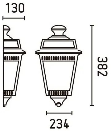 FARO 71424 - Venkovní nástěnné svítidlo ARGOT 1xE27/100W/230V IP44
