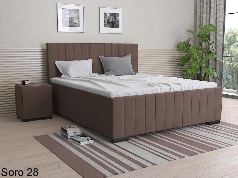 Vysoká čalouněná postel Alex 230x200 cm - výběr barev
