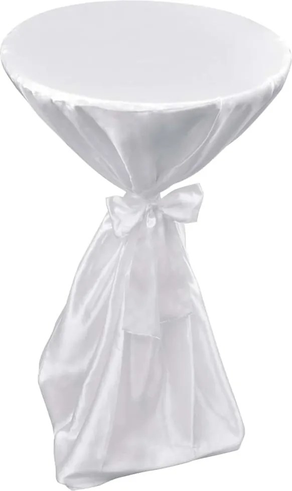 Potahy na stůl bílé, 70 cm, s mašlí, 2 ks 241188