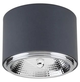 TK LIGHTING Stropní svítidlo - MORIS 3365, Ø 11,3 cm, 230V/12W/1xGU10 AR111, tmavě šedá/stříbrná