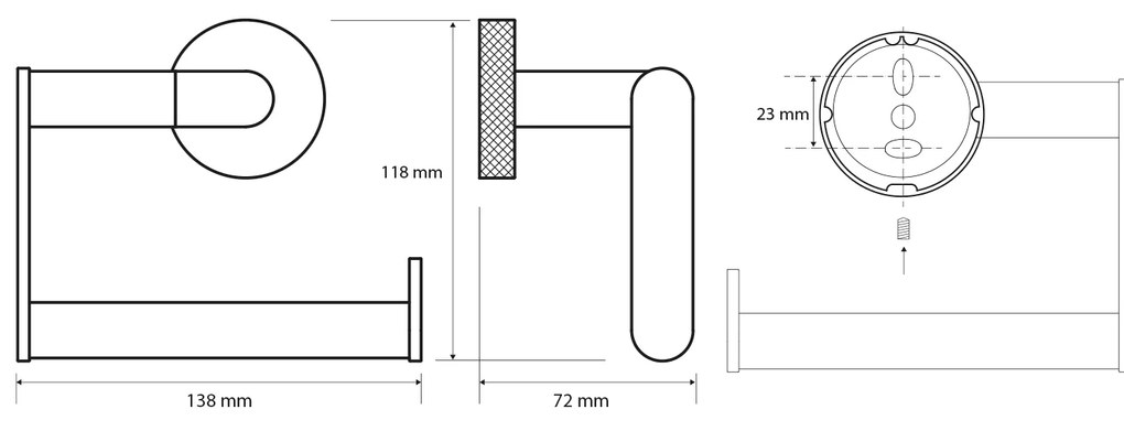 Sapho Sapho, LARISSA držák toaletního papíru, černá/zlato mat, WS017BG