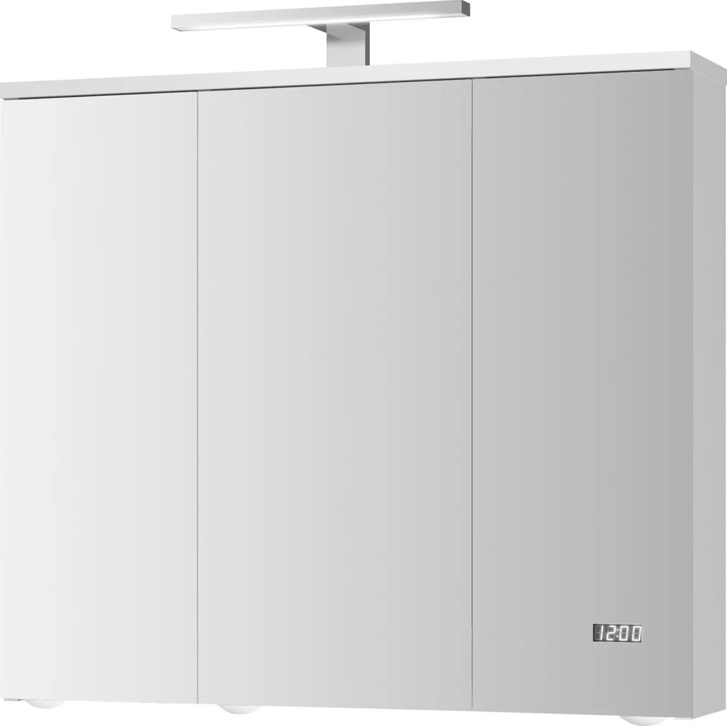 Camargue Zrcadlová skříňka s LED osvětlením Time, 72,2 × 68,2 × 19,5 cm, bílá