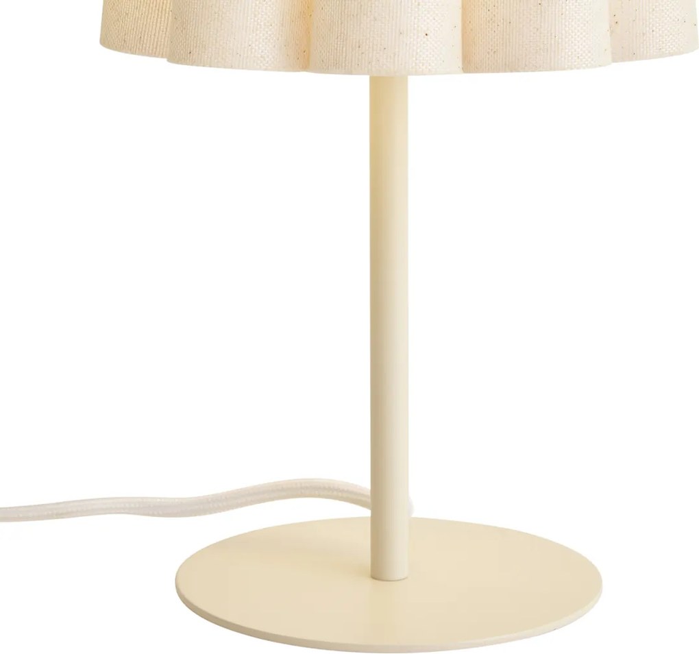 Japandi stolní lampa béžová s látkovým stínidlem 35cm - Jenni