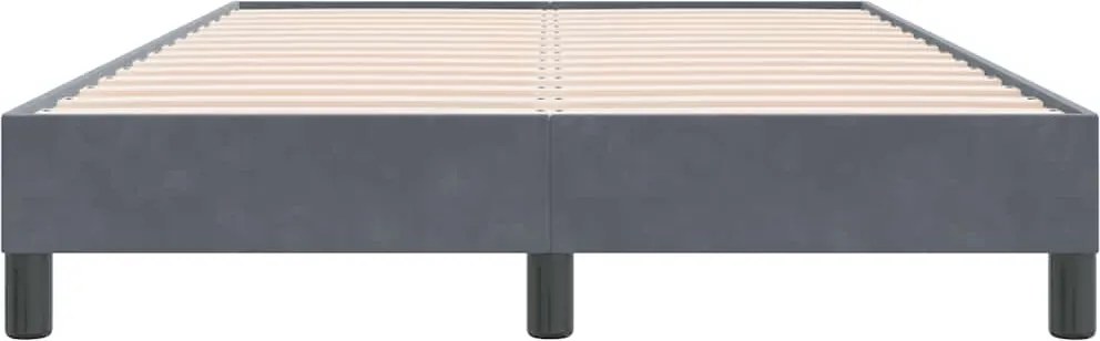 Postel Box Spring bez matrace tmavě šedá 120x220 cm samet 3315868