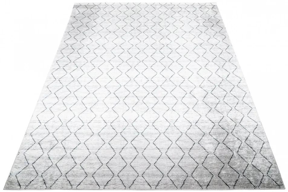 Světle šedý moderní koberec s jednoduchým vzorem Šířka: 160 cm | Délka: 230 cm