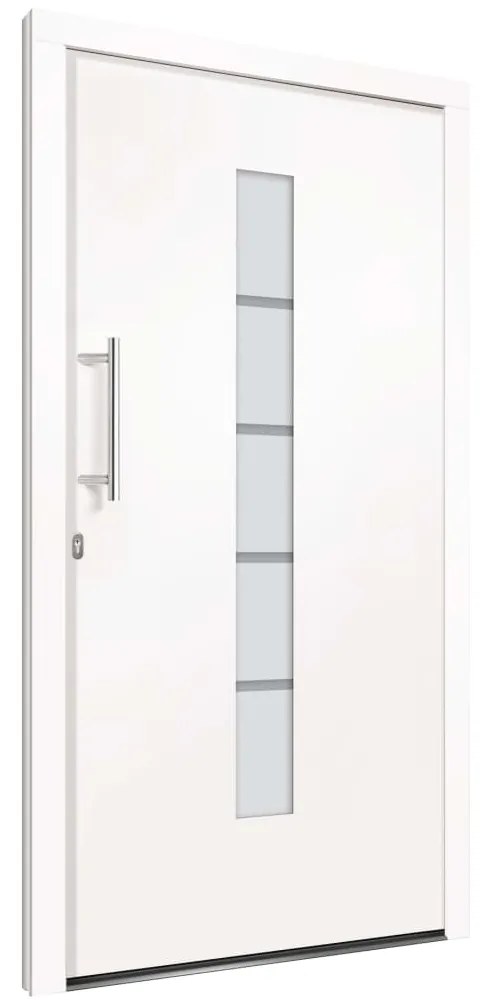 vidaXL Vchodové dveře hliník a PVC bílé 100 x 210 cm