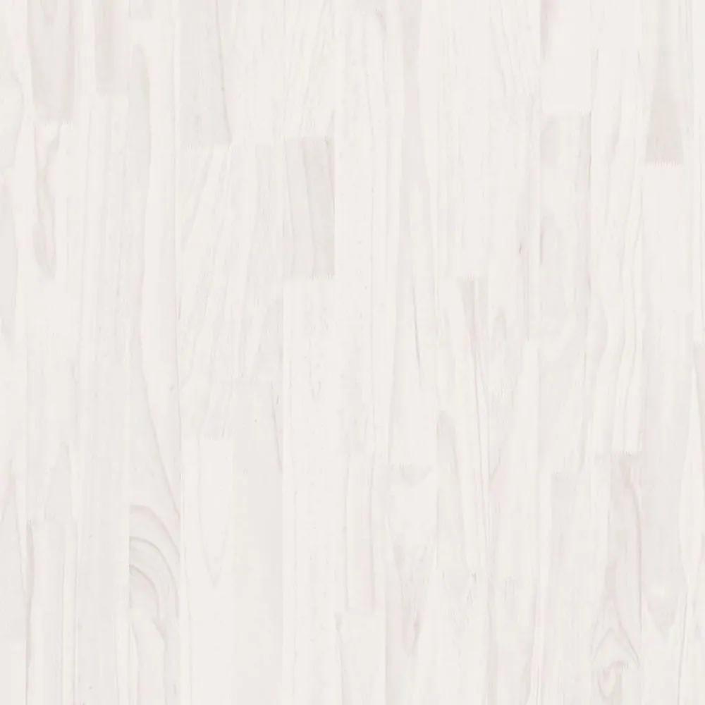 Petromila Vysoký regál bílý 80 x 30 x 210 cm masivní borové dřevo