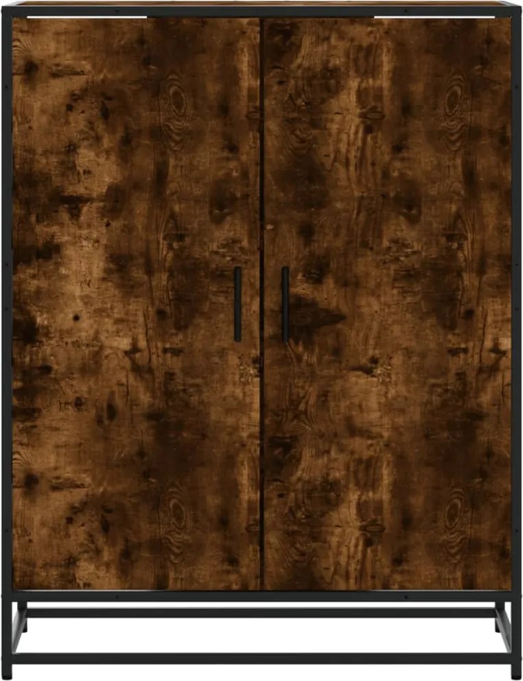 Botník kouřový dub 75 x 38 x 97,5 cm kompozitní dřevo a kov 3300867