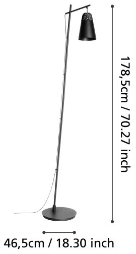Eglo 99547 - Stojací lampa CANTERRAS 1xE27/40W/230V