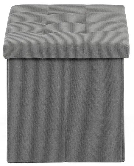 Taburet ADONIS II s úložným prostorem — manšestr, více barev Krémová