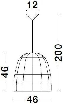 Nova Luce Závěsné svítidlo MARLO přírodní ratan, 46cm, E27 1x12W