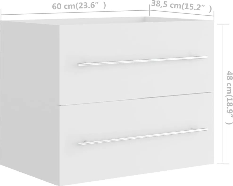 vidaXL Skříňka se zápustným umyvadlem dřevotříska [3099041] Barva: dub sonoma