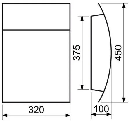 Kovová poštovní schránka Penny