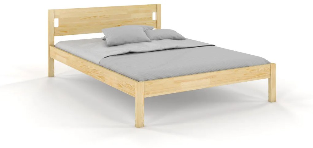 Dřevěná postel Visby LAXBAKEN z borovice / 120x200 cm, přírodní barva