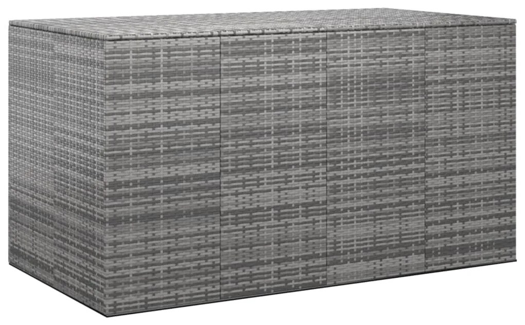 317234 vidaXL Zahradní úložný box PE ratan 194 x 100 x 103 cm šedý