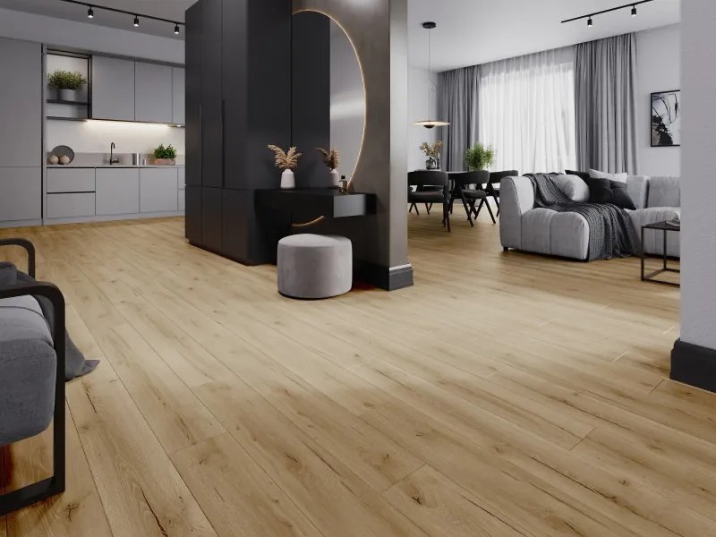 Mexen Buffalo vinylové panely 1227 x 187 mm LVT Dryback 2,5 mm, PVC podklad, 4 V-spára, Dub - F1307-1227-187-255-4V1-01