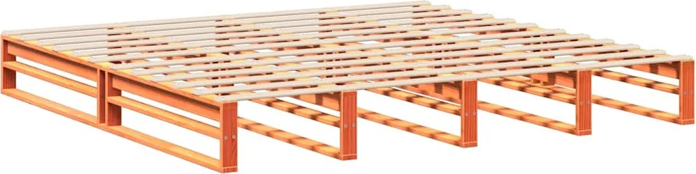 Postel bez matrace voskově hnědá 180 x 200 cm masivní borovice 3302320