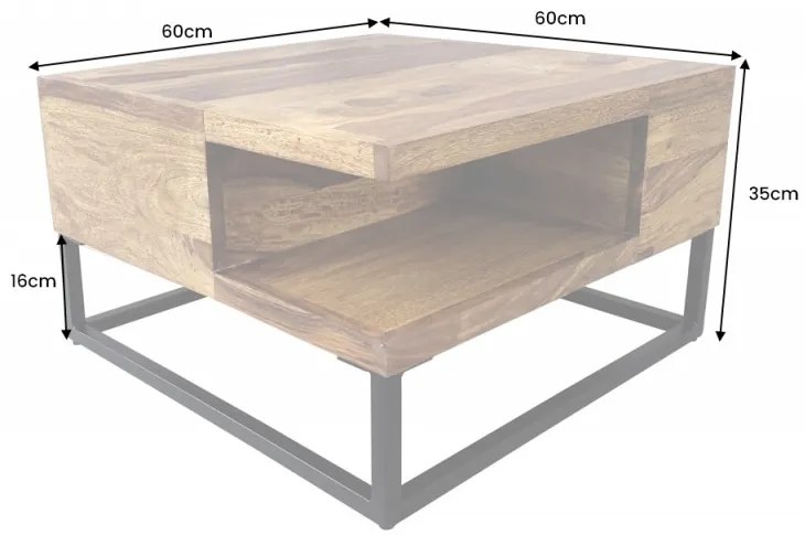 Designový konferenční stolek Jumbo 60 cm Sheesham