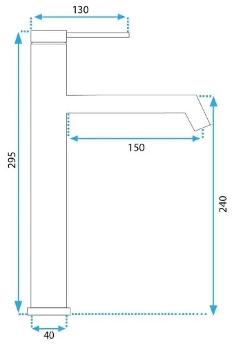 REA-B5320 - Umyvadlová baterie FOSS 29,5 cm matná černá