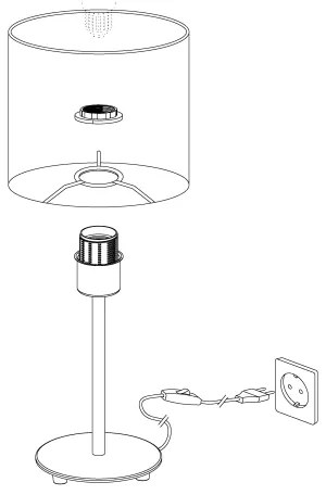 Eglo 31596 - Stolní lampa PASTERI 1xE27/60W/230V