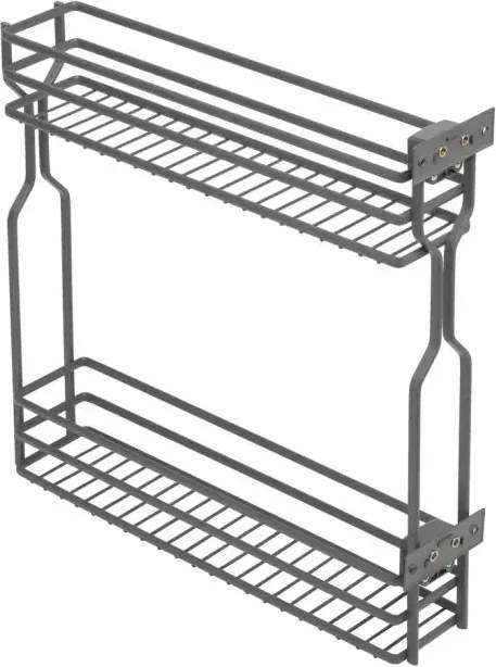 Boční Nákladní Koš Gtv Movix Drátěný 2 Police Pro Skříňku 150 Pravé Vedení