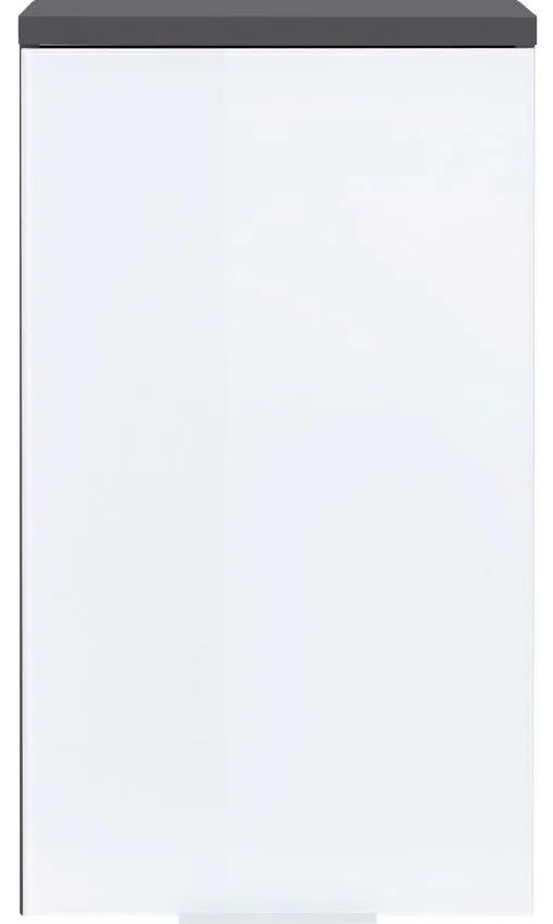 Grafitově šedo bílá závěsná koupelnová skříňka GEMA Penetra 69 x 39 cm