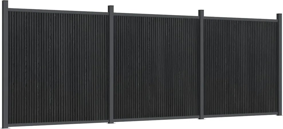 Plotový dílec šedý 526 x 186 cm WPC 3282791