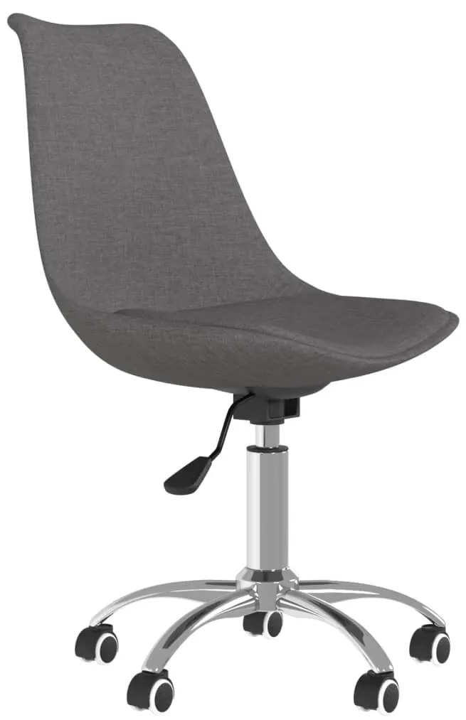 Otočné jídelní židle 2 ks tmavě šedé textil - Default Title