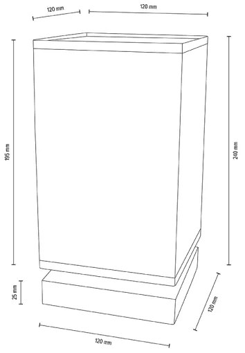 Spot-Light DO70774174 - Stolní lampa FIRE 1xE27/25W/230V dub/béžová