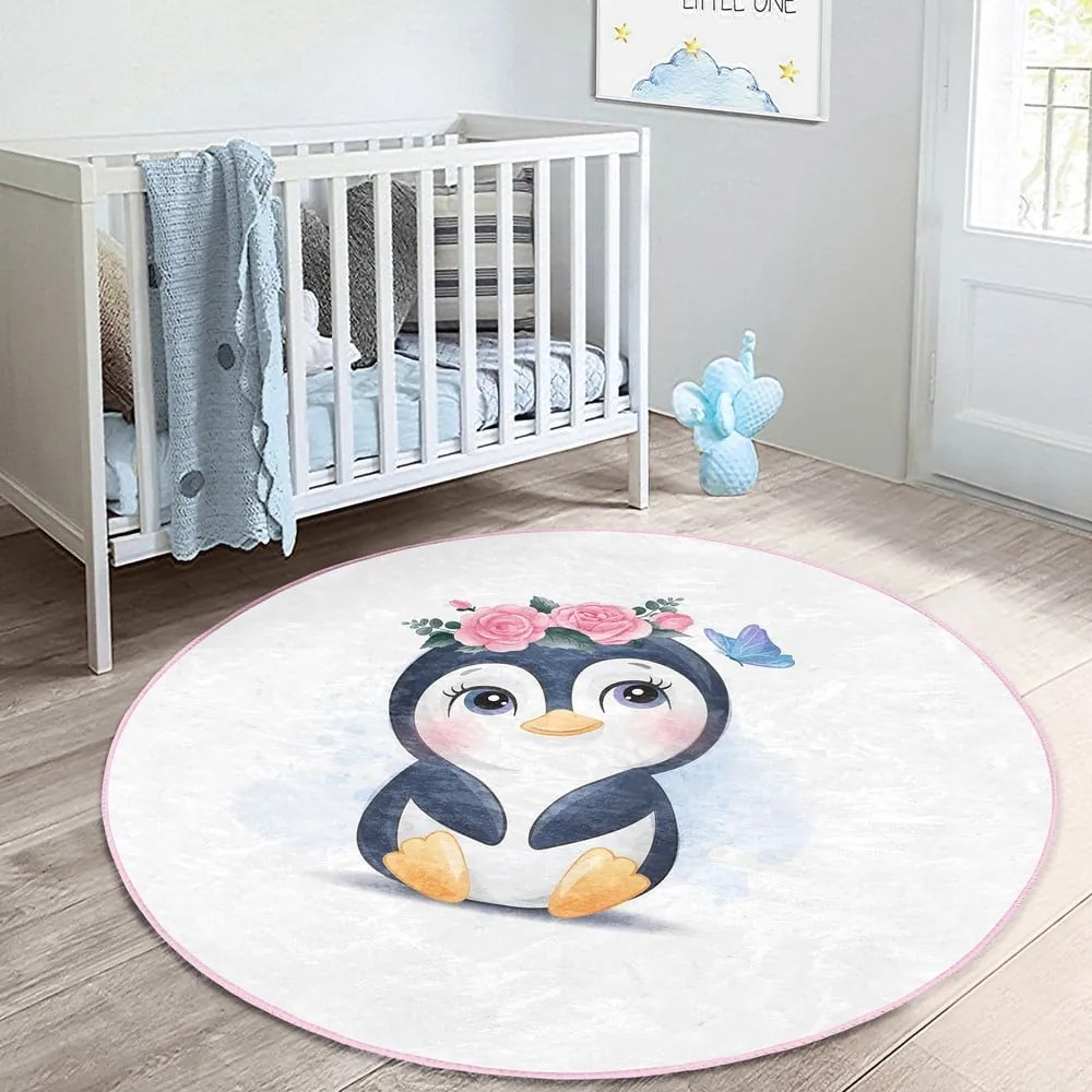 Bílý dětský koberec ø 100 cm Comfort – Mila Home