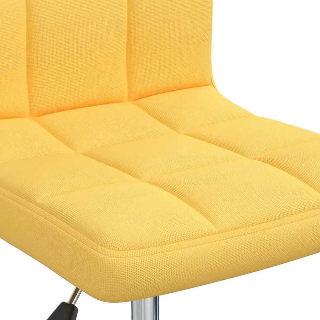 Otočná jídelní židle hořčicově žlutá textil 3087538