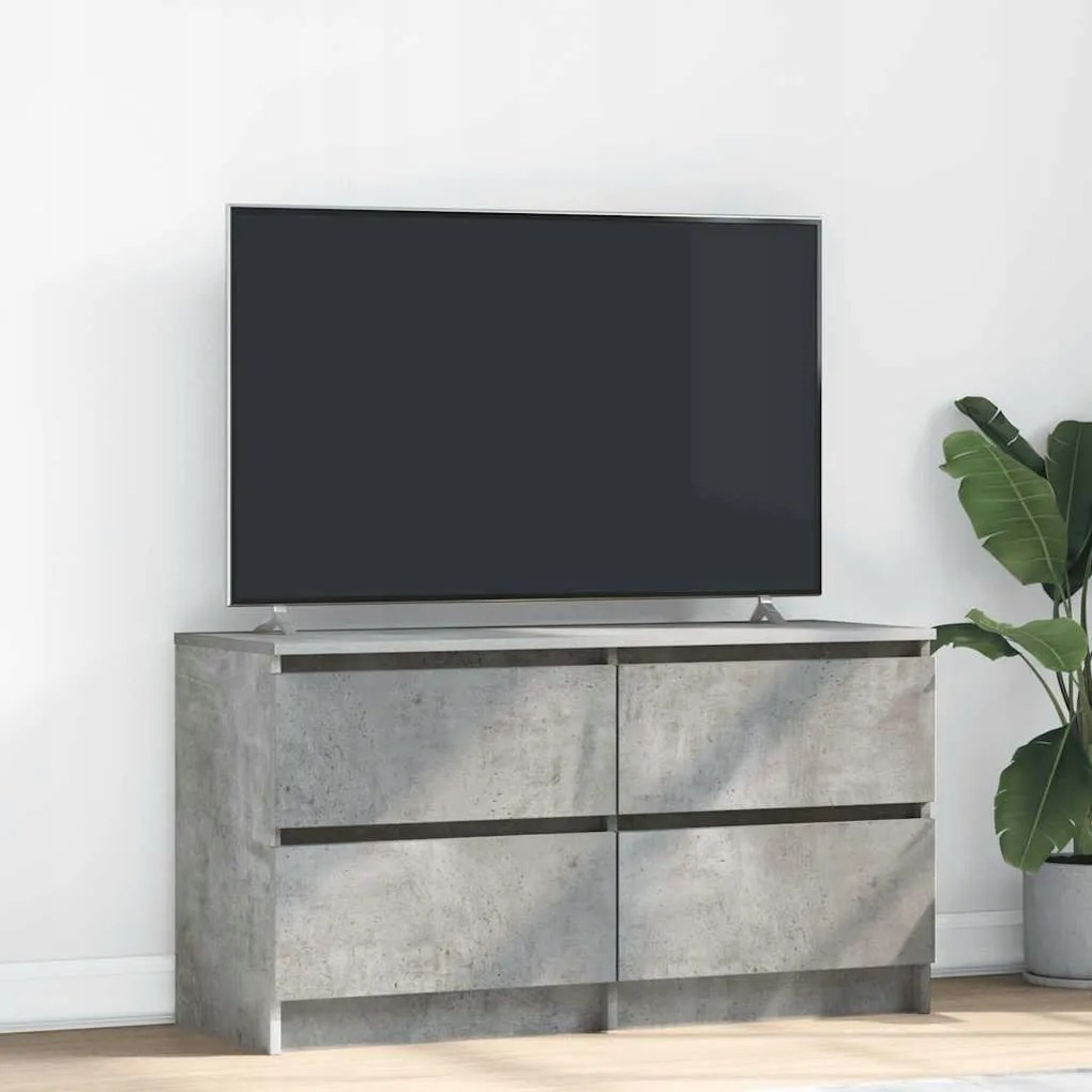 Tv Skříňka Betonově Šedá 100X35X54 Cm Kompozitní Dřevo Betonová šedá 100